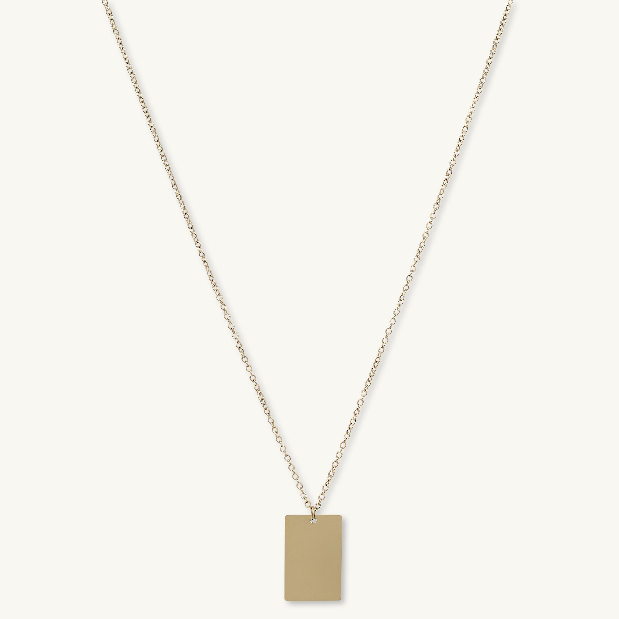 Rectangle Engraved Personalised Necklace