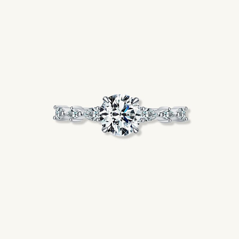 The Poppy Round Sapphire Engagement Ring