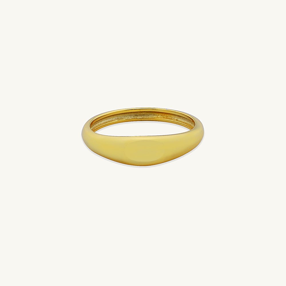 Thin Dome Signet Ring